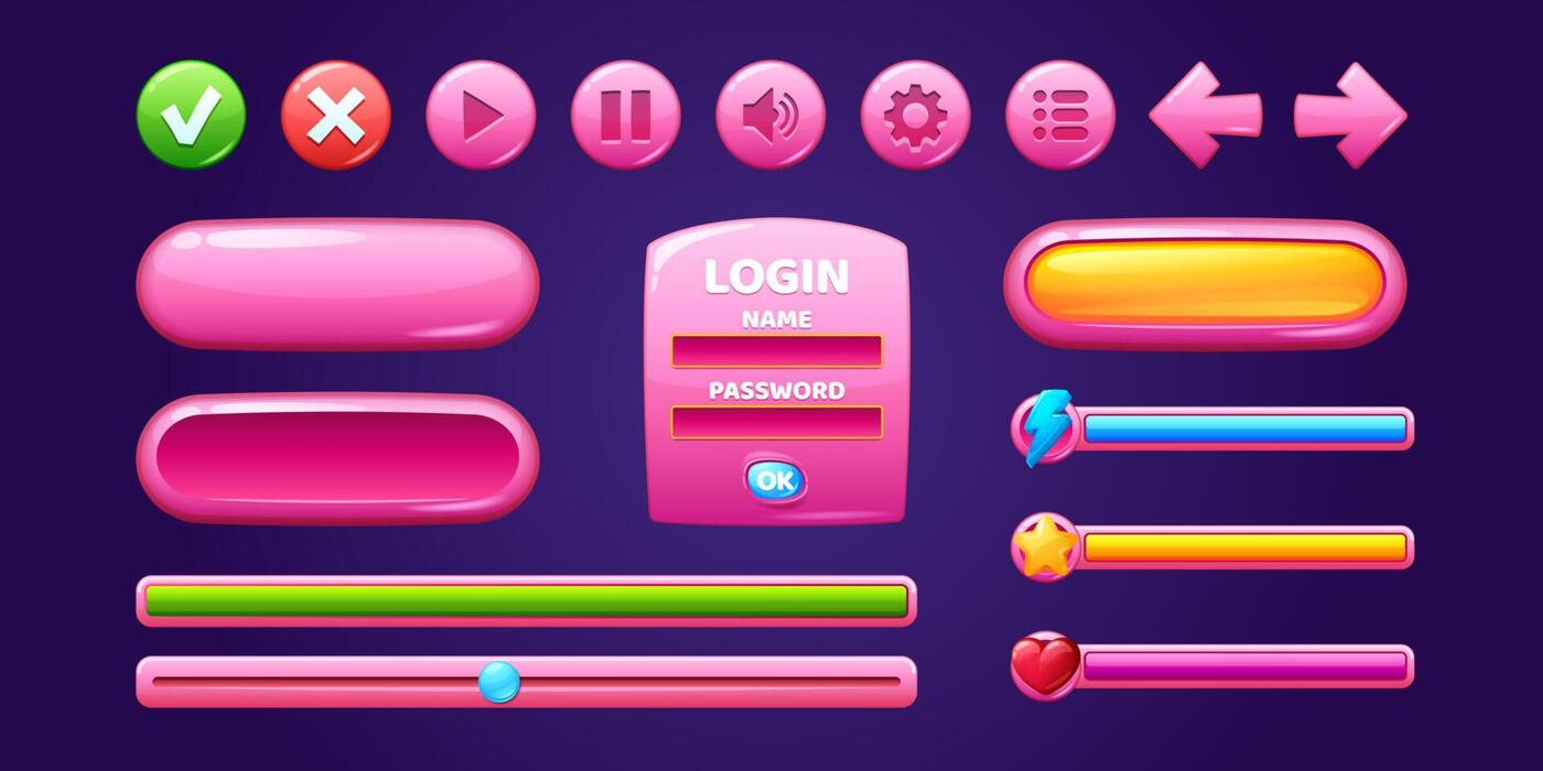 Game Button Vector Art, Icons, and Graphics for Free Download