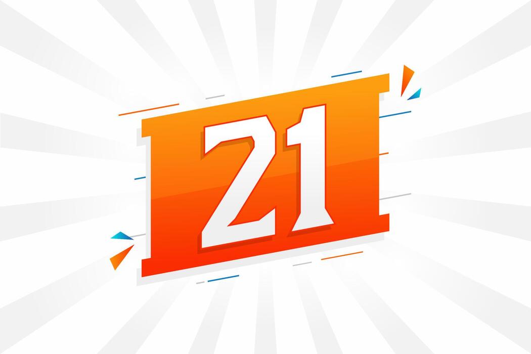 Number 21 Vector Art, Icons, and Graphics for Free Download