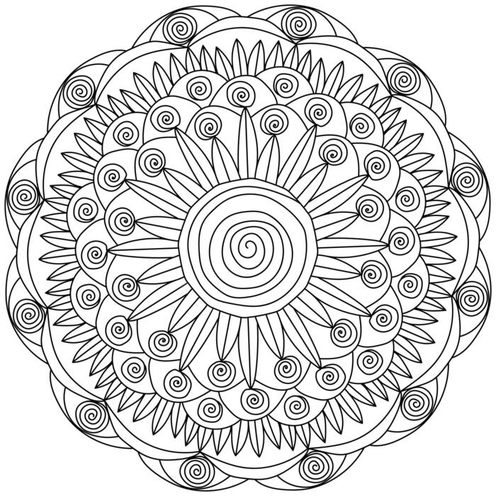 Spiral Mandala Vector Art, Icons, and Graphics for Free Download