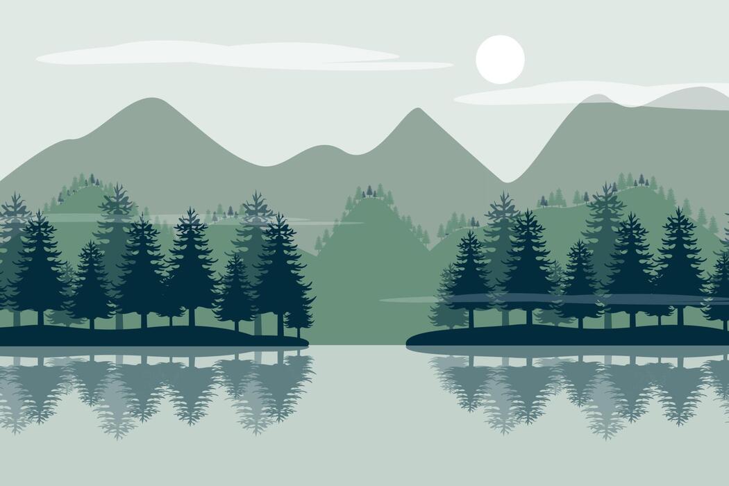 Pine Tree Mountain Vector Art, Icons, and Graphics for Free Download