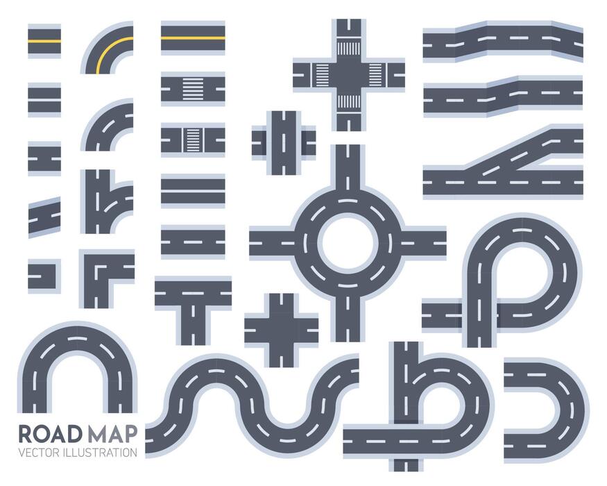Road Map Vector Art, Icons, and Graphics for Free Download