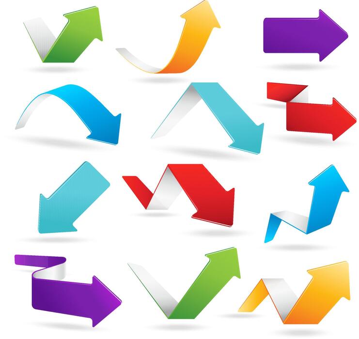 Colored Arrows Vector Art, Icons, and Graphics for Free Download