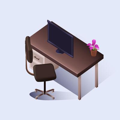 Computer Table Vector Art, Icons, and Graphics for Free Download