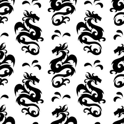 Dragon Pattern Vector Art, Icons, and Graphics for Free Download