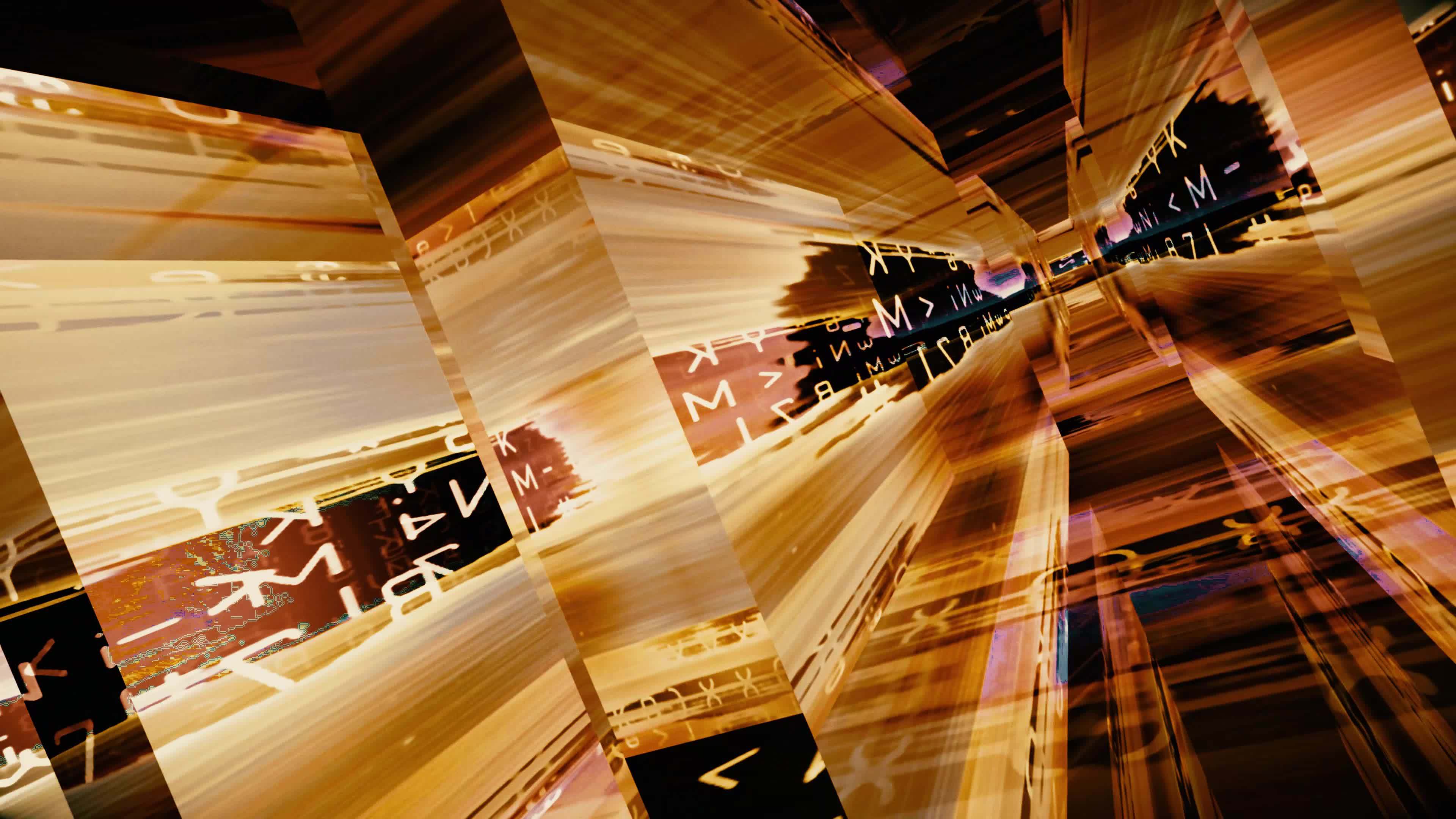 Traveling Through A Digital Labyrinth Of Data - Loop 14031296 Stock ...