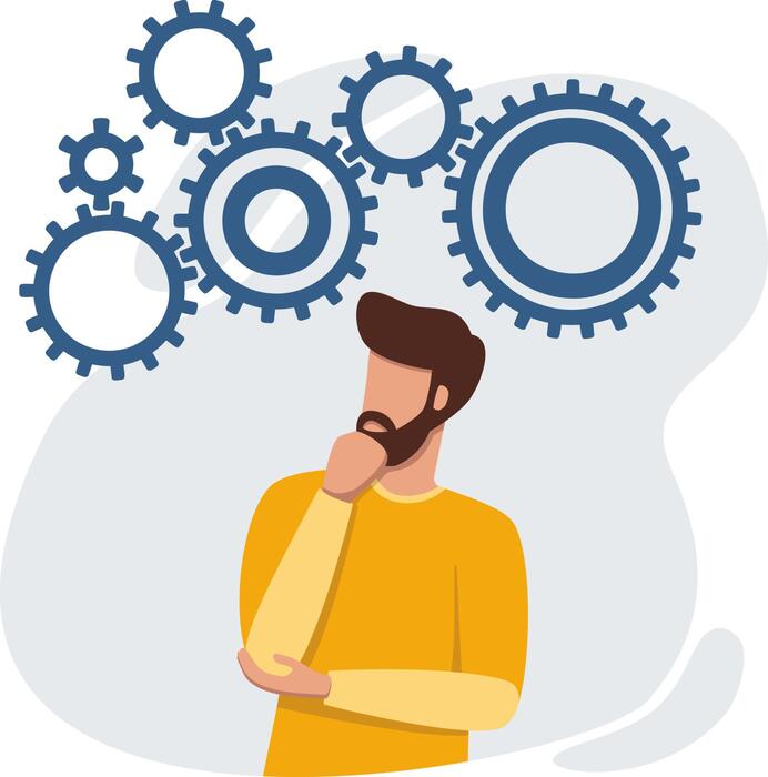 Worker Thinking Vector Art, Icons, and Graphics for Free Download