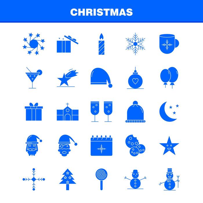 Simple Christmas Icons Vector Art, Icons, and Graphics for Free Download