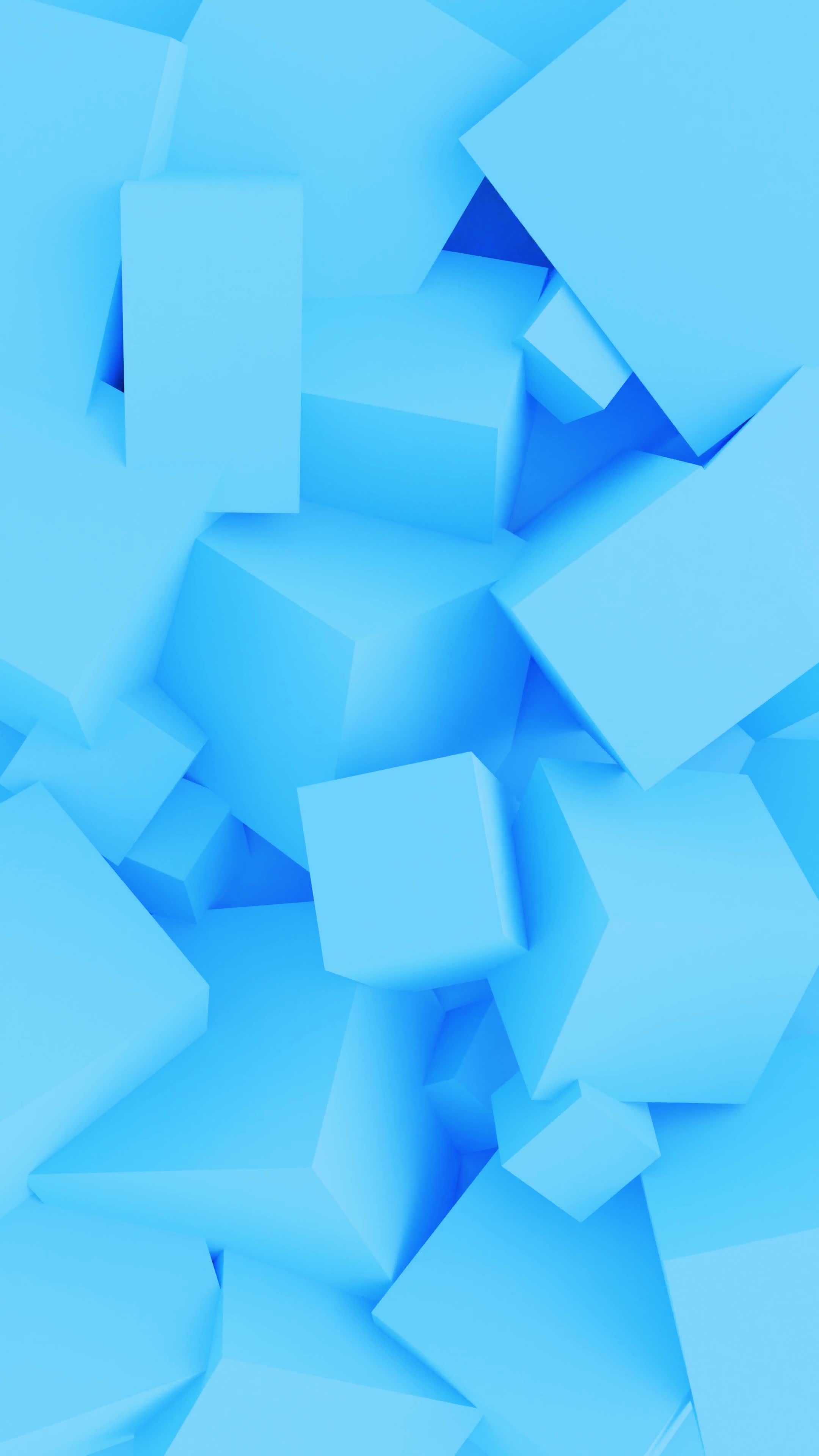 Blue Cubes 3d Animation Of Rotating Cubes Abstract Square Geometric Moving Cubes 4k Seamless