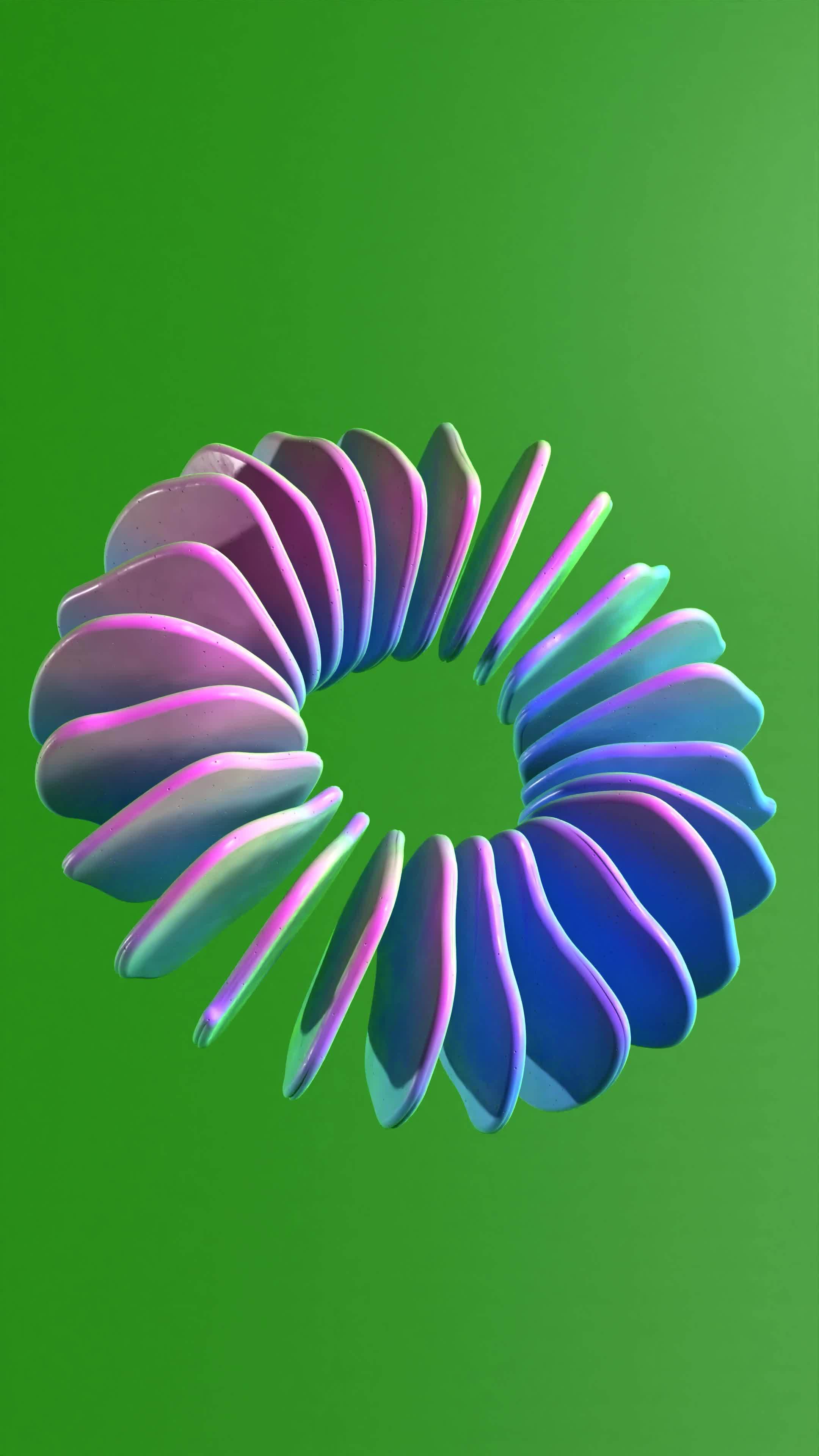 Minimal motion 3d art. donut abstract seamless animation vertical ...