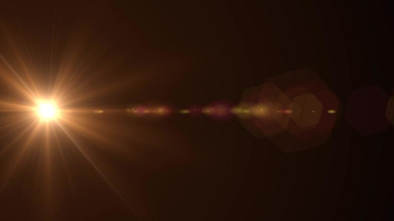 Lens flare, Optical lens flare effect, overlay light effect, Glowing Light on black.4K 14277463 ...