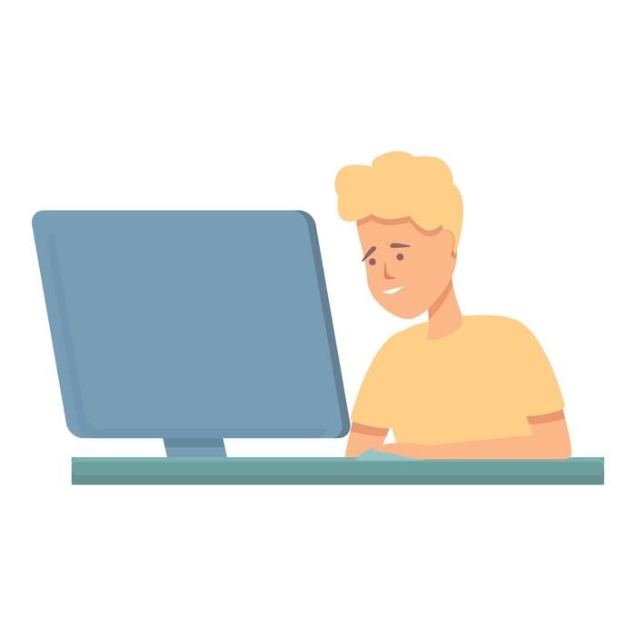 Person Using Computer Vector Art, Icons, and Graphics for Free Download
