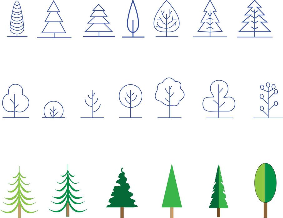 Minimalist Trees Vector Art, Icons, and Graphics for Free Download