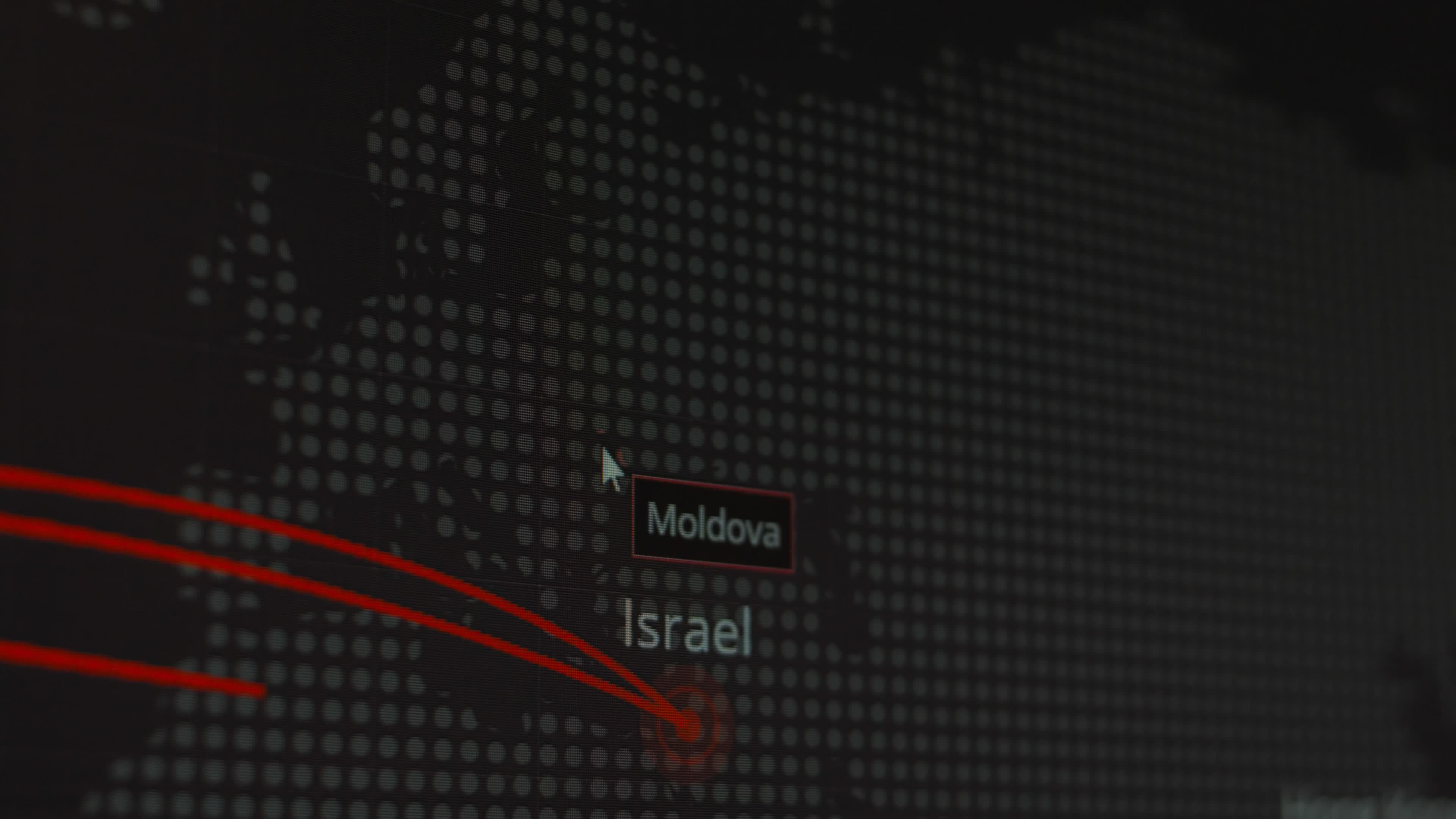 World map with different targets for cyber attack. Hacking and ...