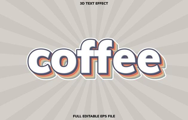 Coffee Text Effect Vector Art Icons And Graphics For Free Download