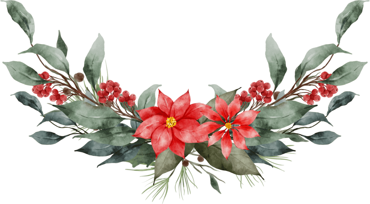 Christmas Border Watercolor PNGs for Free Download