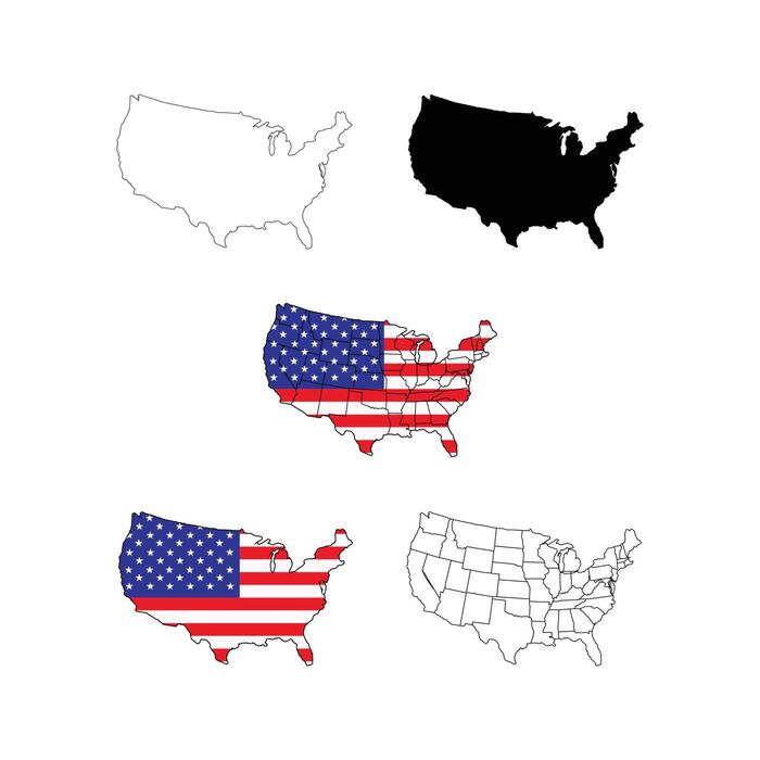 America Map Vector Art, Icons, and Graphics for Free Download