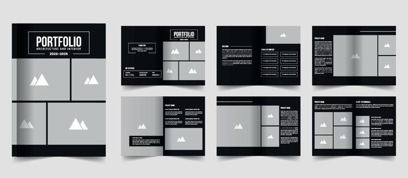 Architecture Portfolio Template Vector Art, Icons, and Graphics for ...