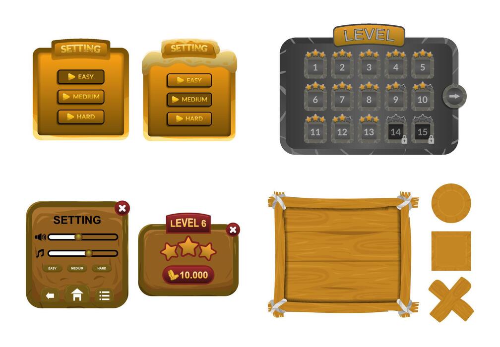 Game Ui Menu Vector Art, Icons, and Graphics for Free Download