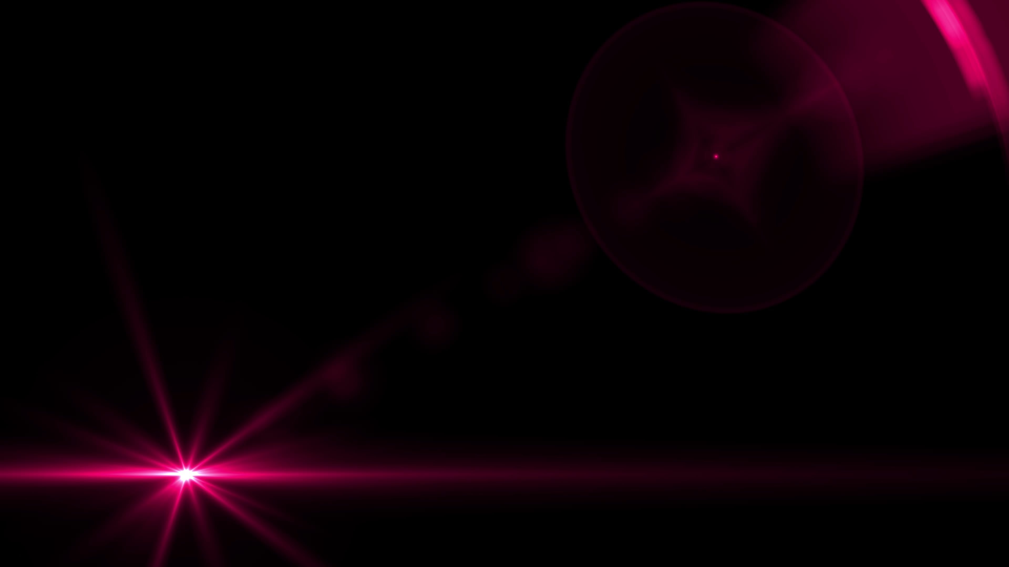 Optical Lance Flare Moving On Black Background Bright Lance Flare Effect Like Sun Moving Around