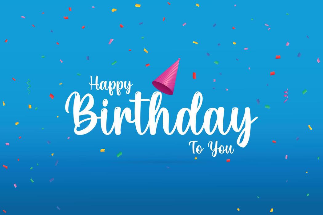 Happy Birthday Blue Background Vector Art, Icons, and Graphics for Free Download
