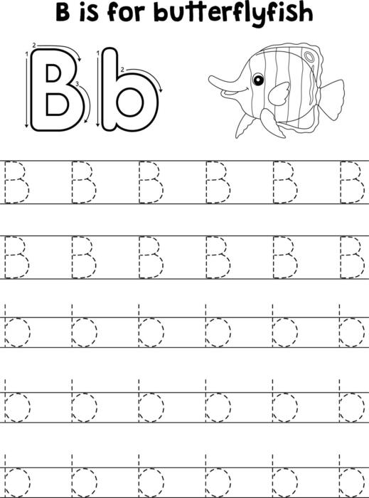 Page 2 | Letter B Tracing Alphabet Worksheets Vector Art, Icons, and ...