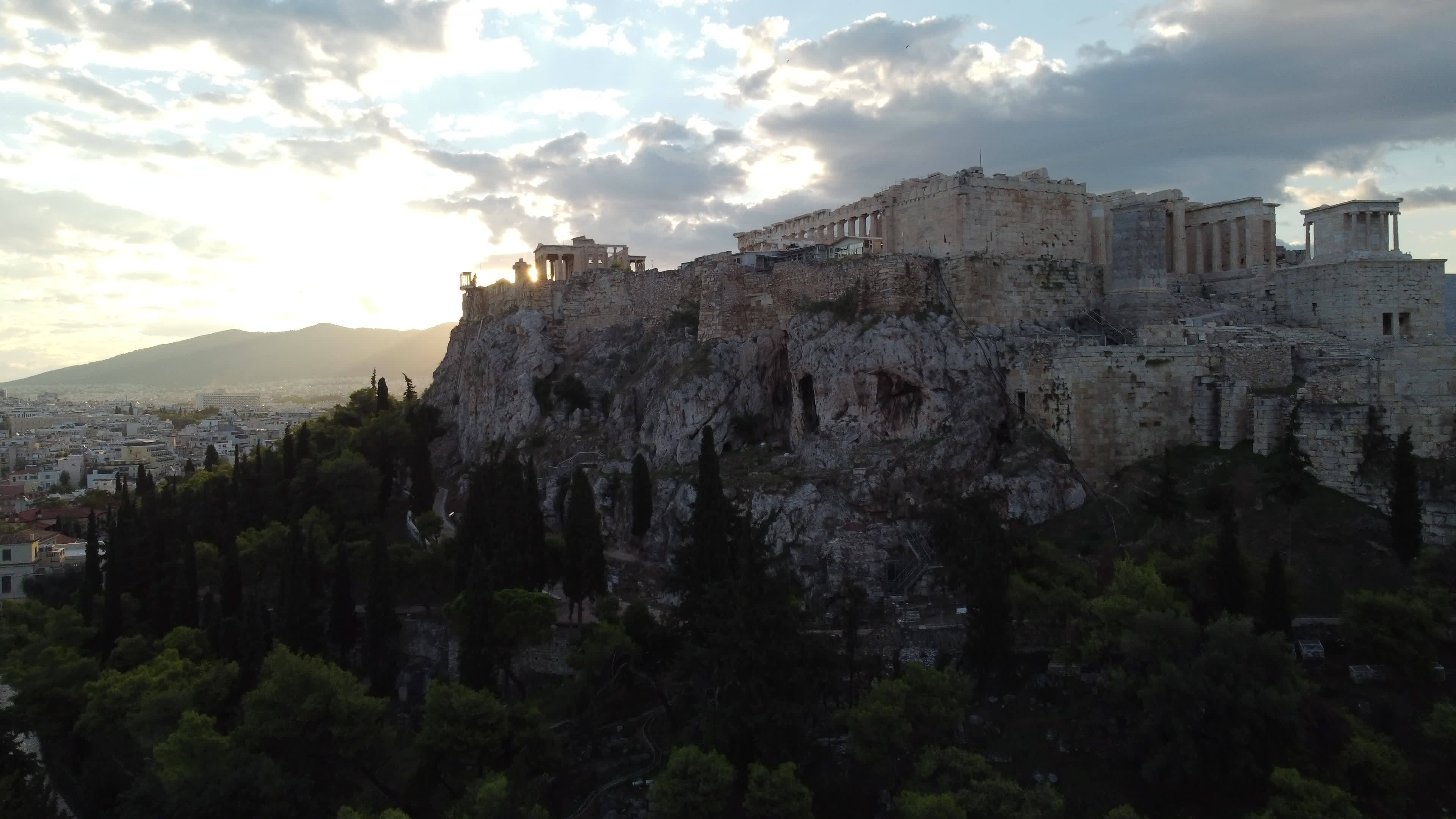 Acropolis and Parthenon Temple in Athens Aerial View, Greece 14587884 Stock Video at Vecteezy