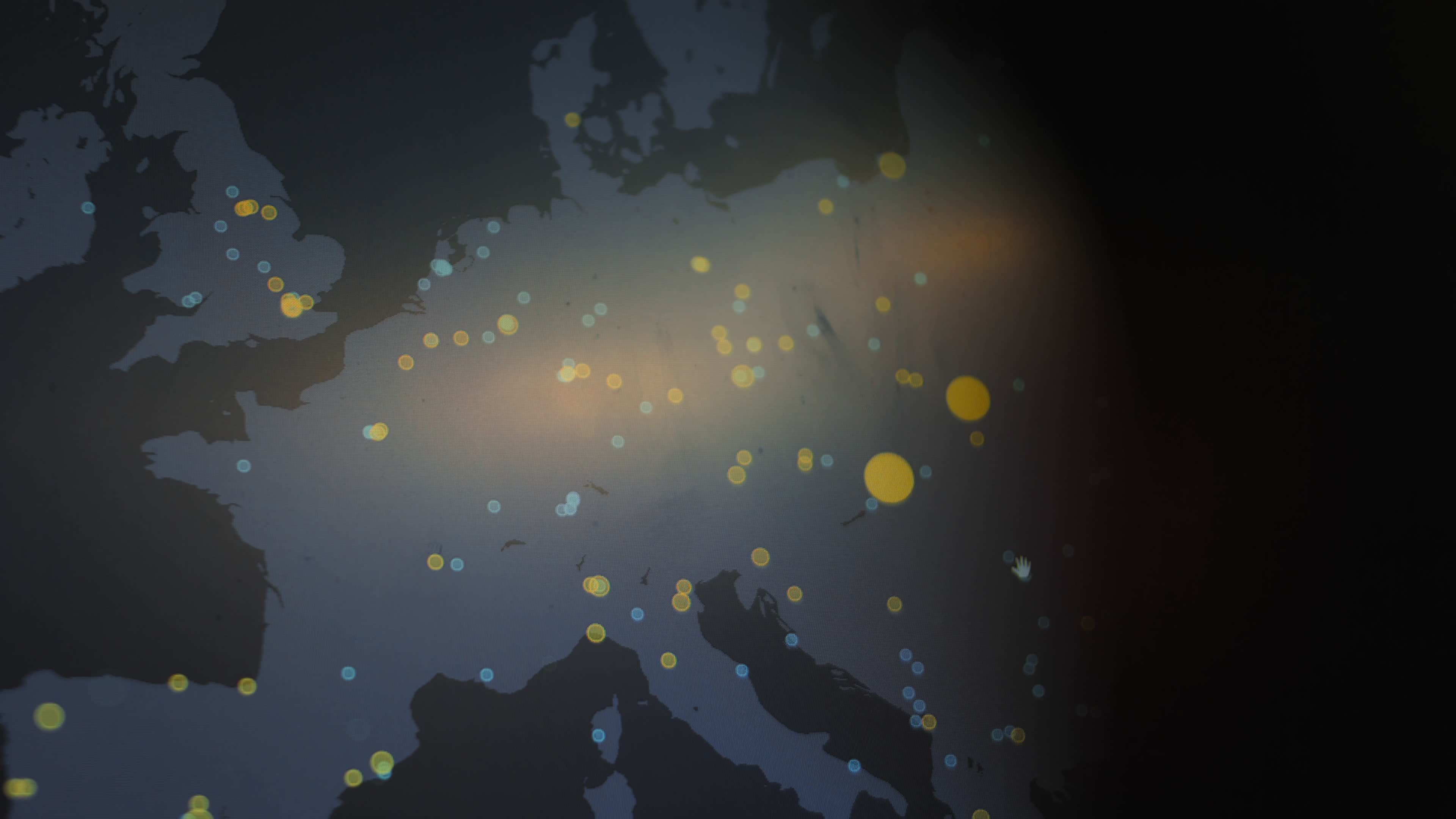 World Map With Different Targets For Cyber Attack Hacking And Technology Concept Macro