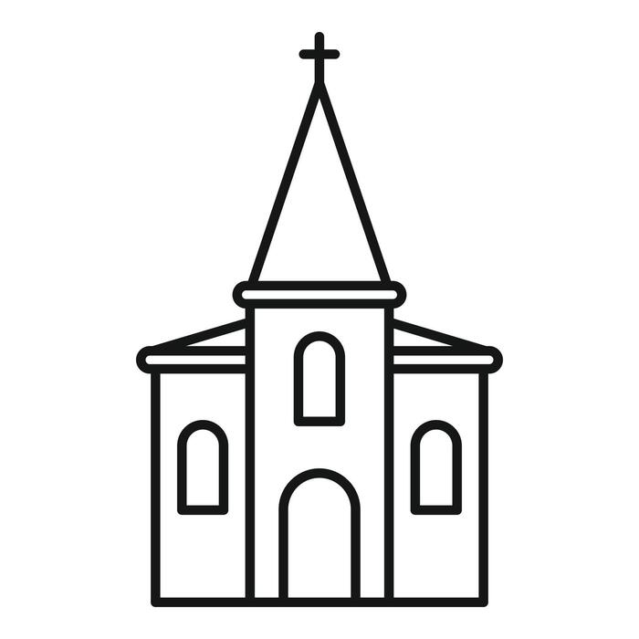 Church Outline Vector Art, Icons, and Graphics for Free Download