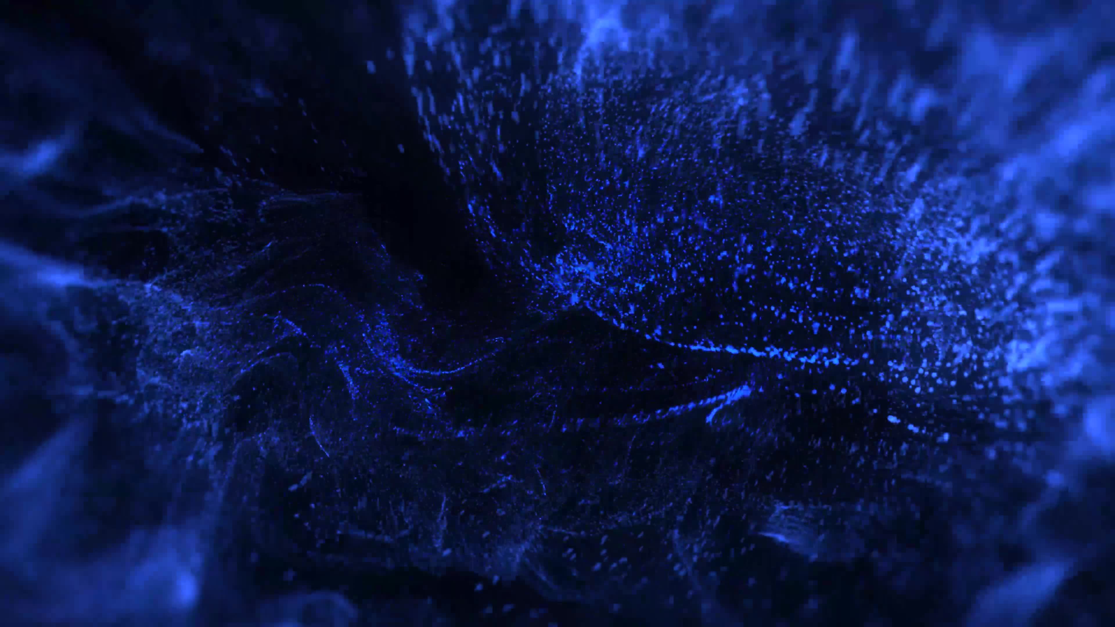 Animated particles exploding in the center of the screen. Science ...