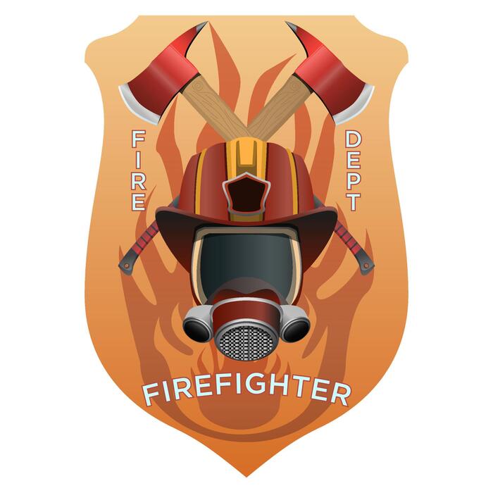 Firefighter Badge Vector Art, Icons, and Graphics for Free Download
