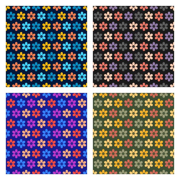 Colourful Flower Pattern Vector Art, Icons, and Graphics for Free Download