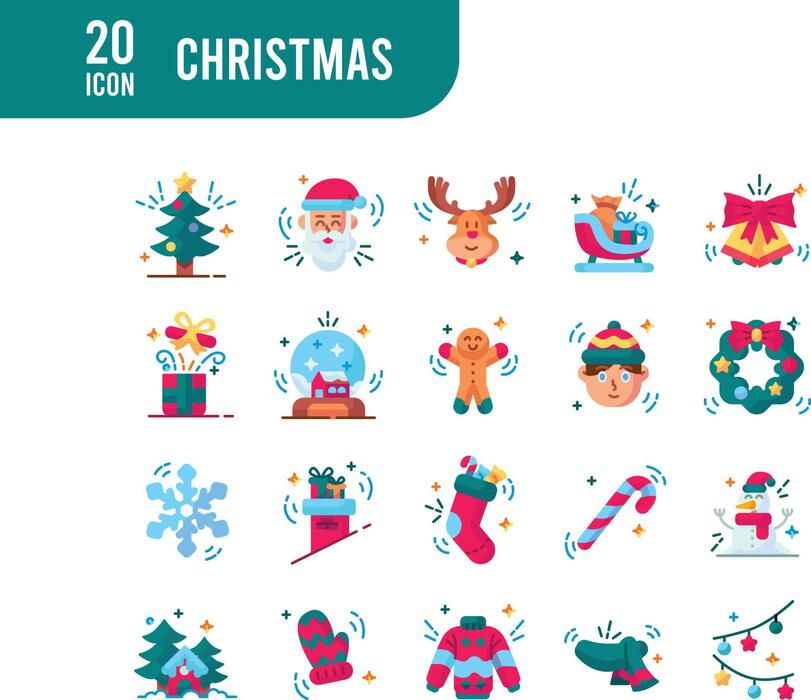 Simple Christmas Icons Vector Art, Icons, and Graphics for Free Download