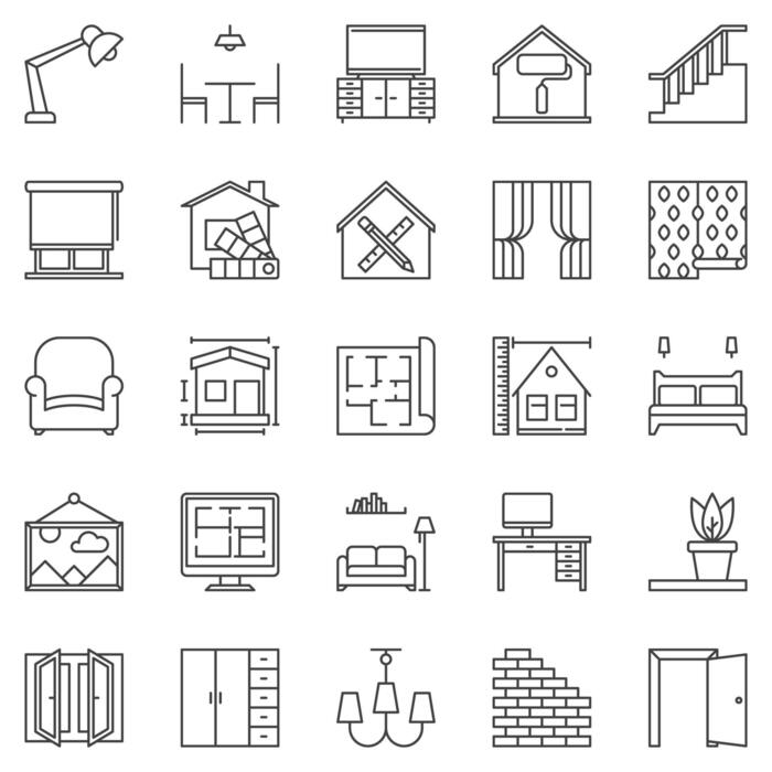 Interior Design Icons Vector Art, Icons, and Graphics for Free Download
