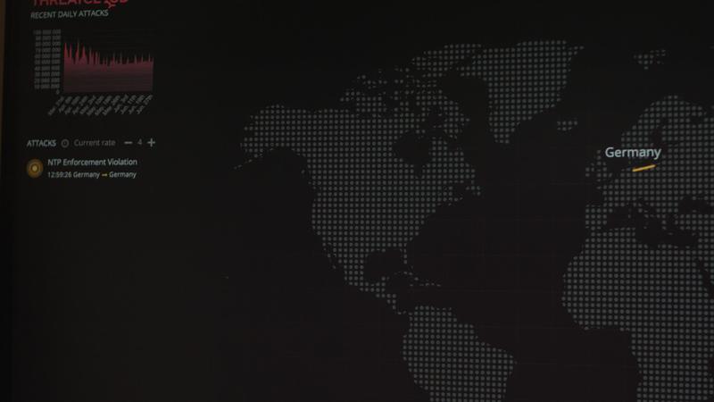 World map with different targets for cyber attack. Hacking and ...