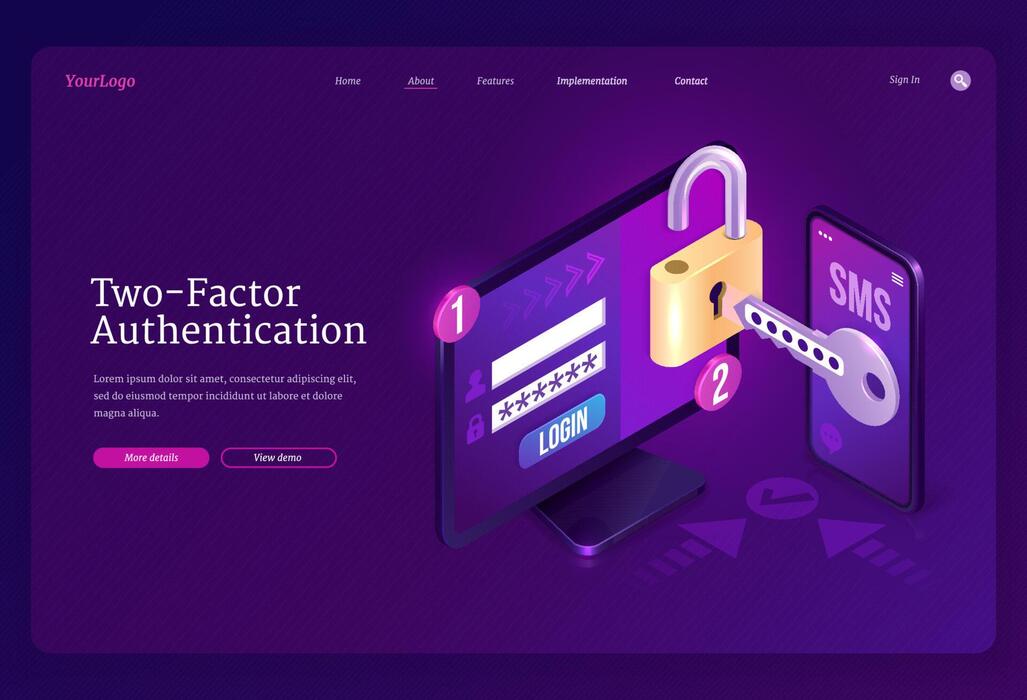 2 Factor Authentication Vector Art, Icons, and Graphics for Free Download