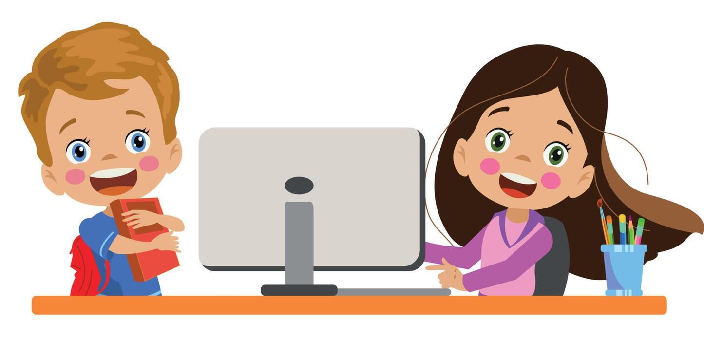 Kids Computer Lab Vector Art, Icons, and Graphics for Free Download
