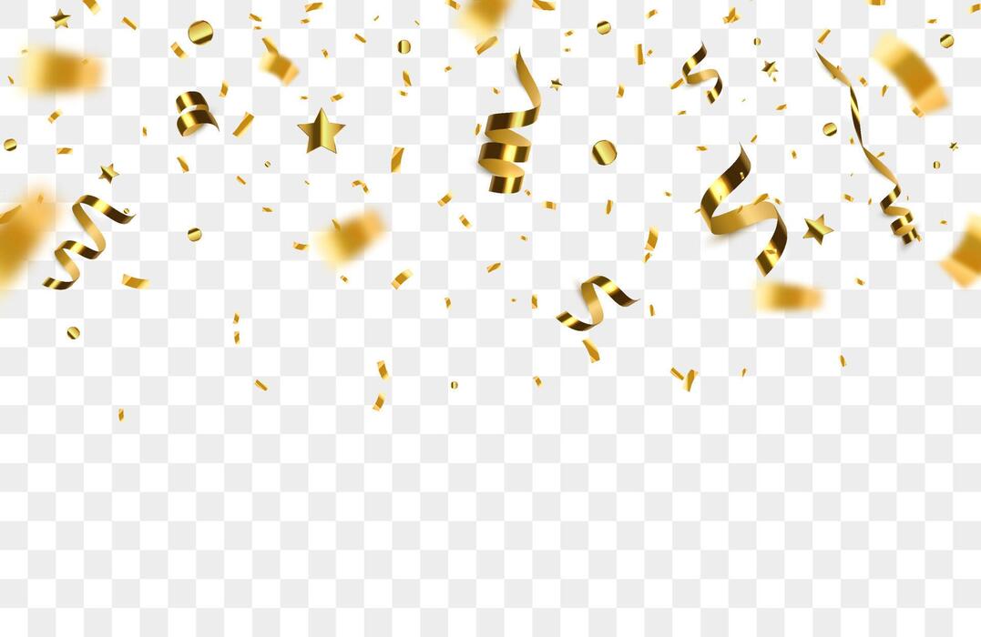 Gold Confetti Vector