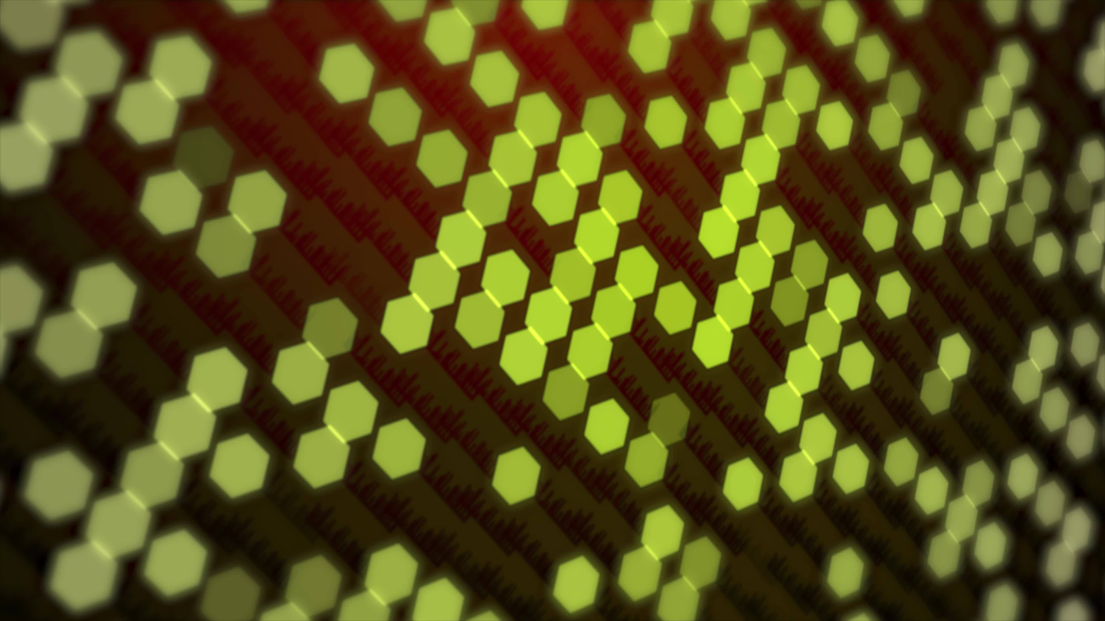 Abstract Digital Hexigonal Moving Background Randomly Hexigonal Blinking Seamless Loop