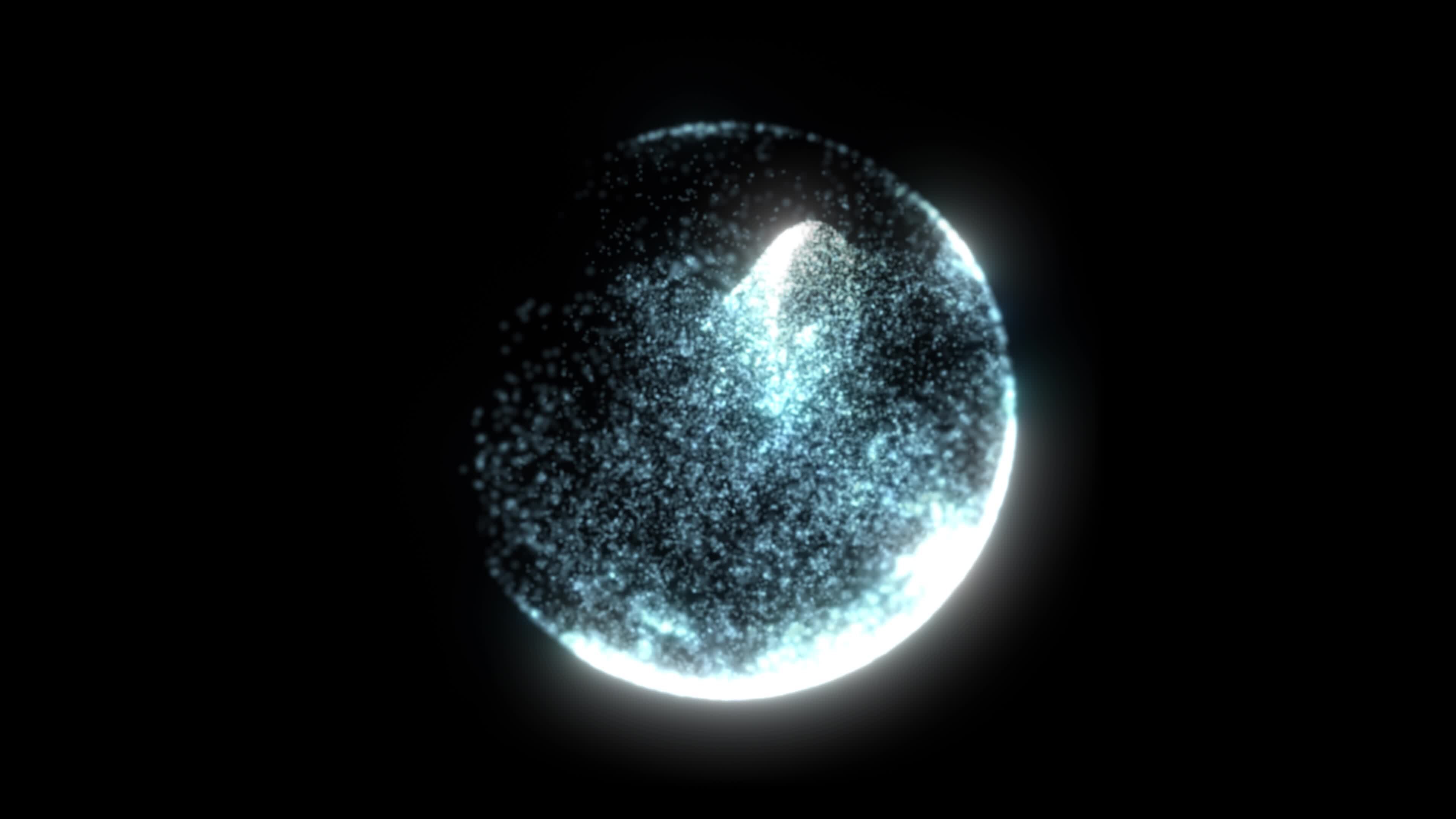 Glowing Star Core In Space Energy Shiny Star Ball Moving Animation Of Neutron Star In Space