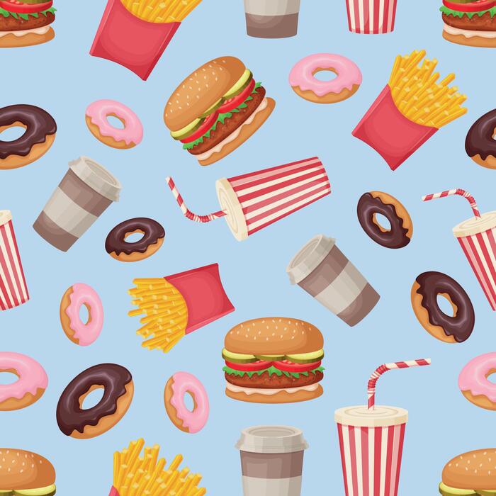 Food Pattern Vector Art, Icons, and Graphics for Free Download