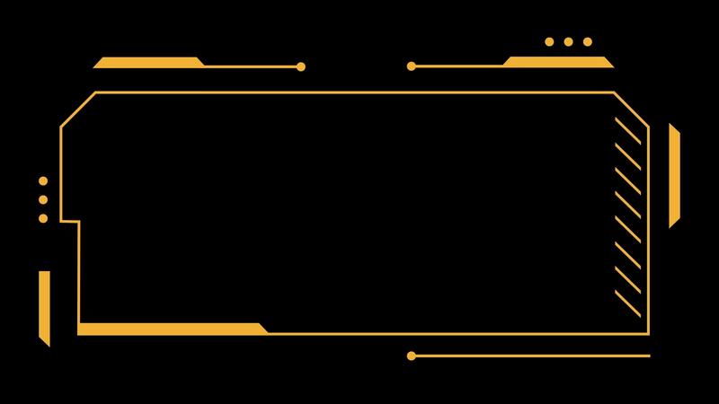 Cyberpunk retro futuristic HUD animation for live streaming display overlay and copy space in ...