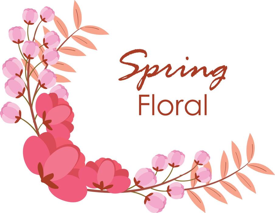 Pink Spring Flowers Vector Art, Icons, and Graphics for Free Download
