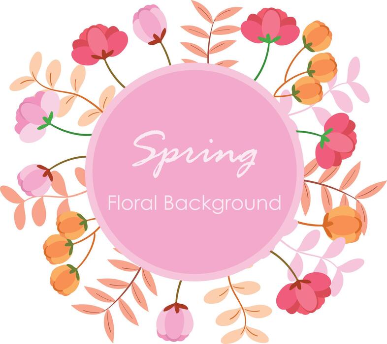 Pink Spring Flowers Vector Art, Icons, and Graphics for Free Download