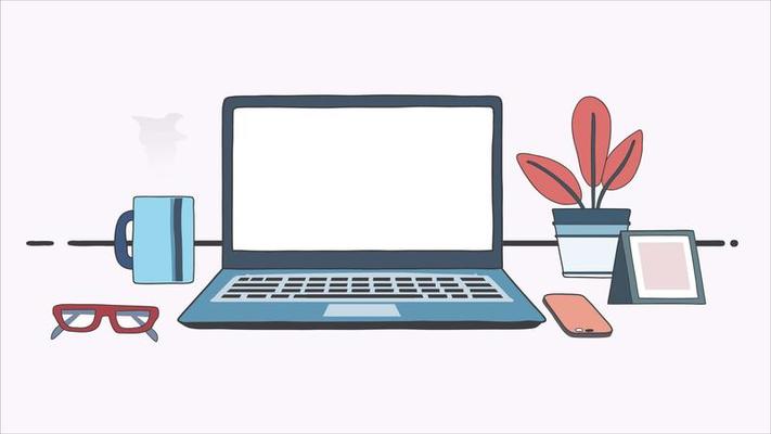 Laptop Animation Stock Video Footage for Free Download