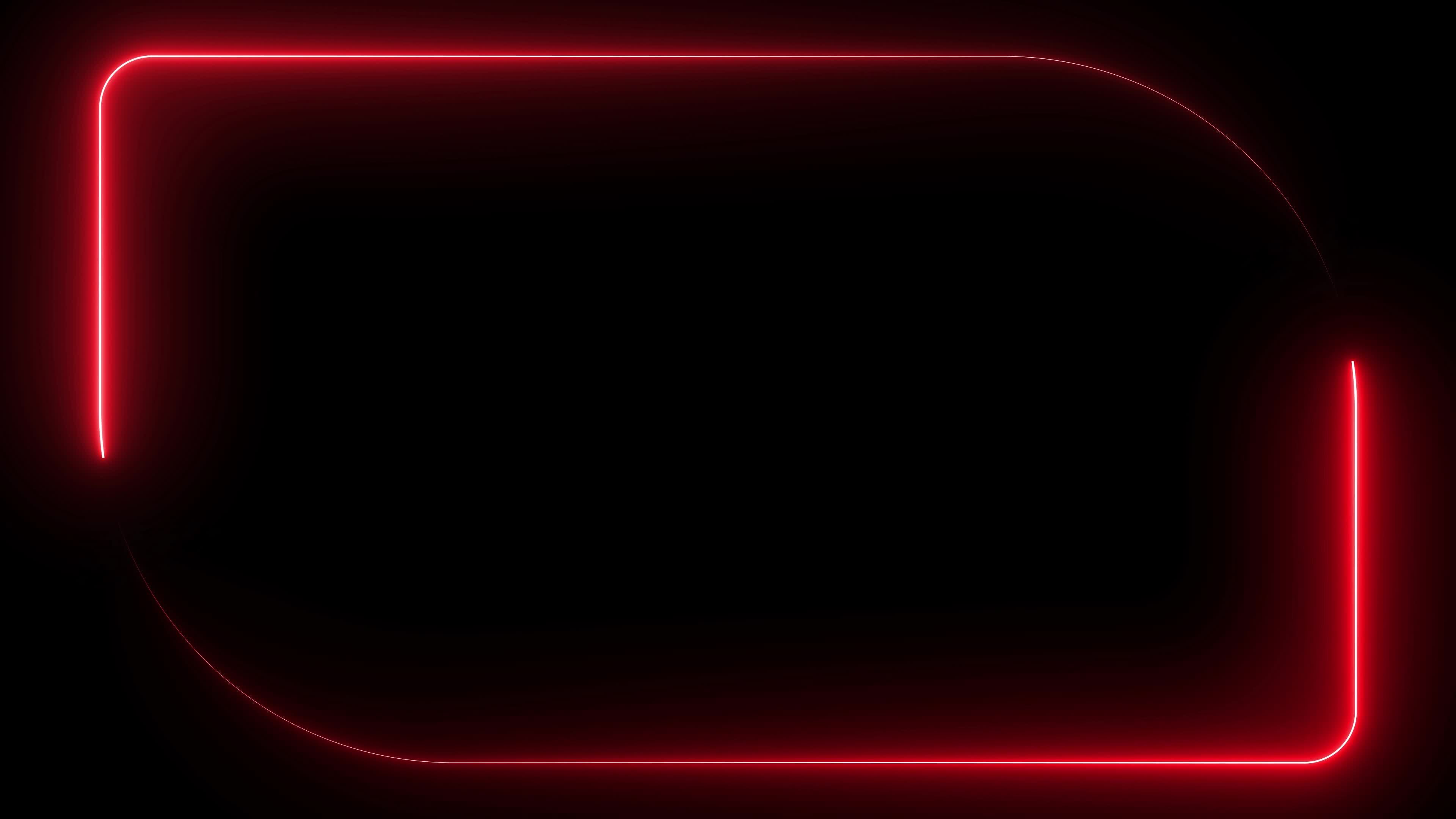Red neon frame border background with glowing lines - video animation ...