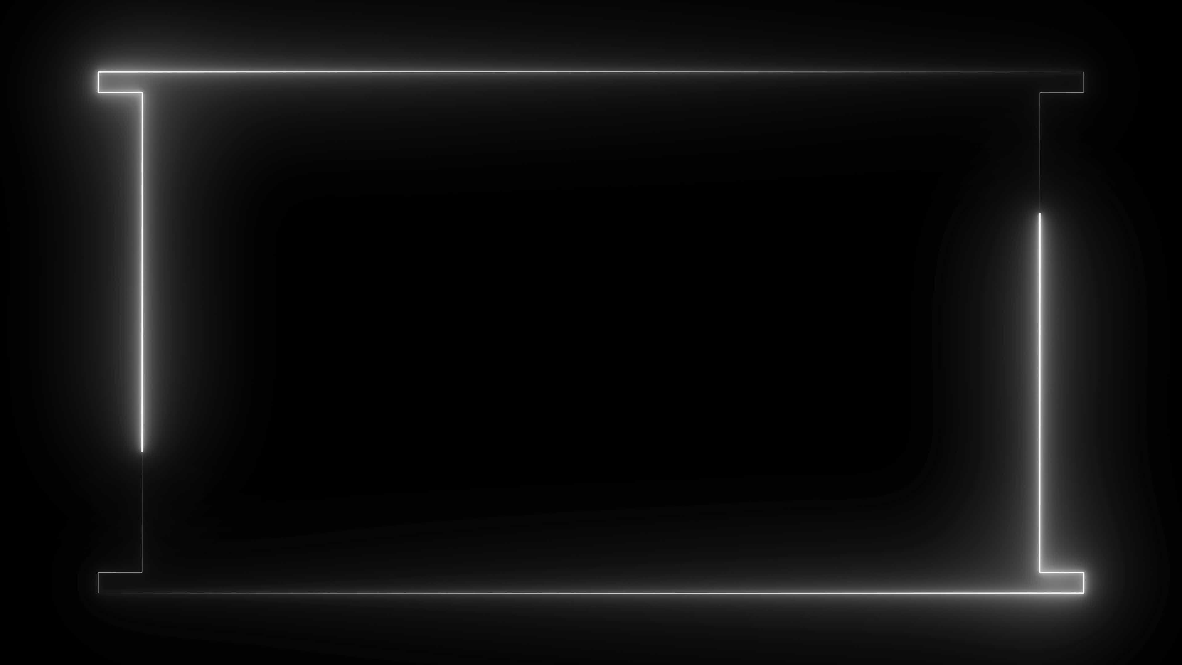 White neon frame border background with glowing lines - video animation ...