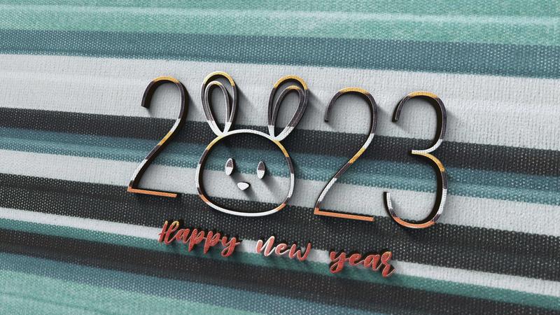 2023 Happy New Year 3D animation text background 15084174 Stock Video at Vecteezy