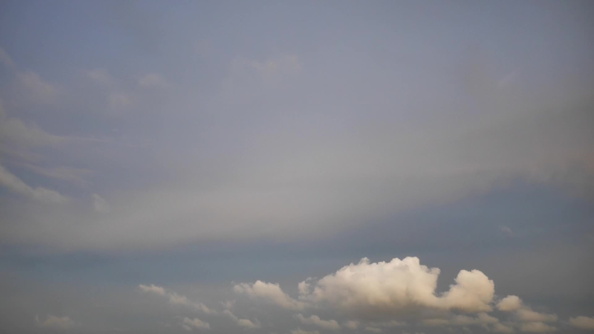 Timelapse footage video of clouds in the colorful sky changing their ...