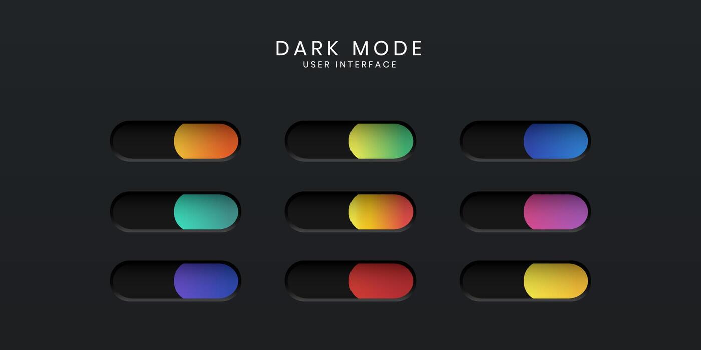 Dark Mode Button Vector Art, Icons, and Graphics for Free Download