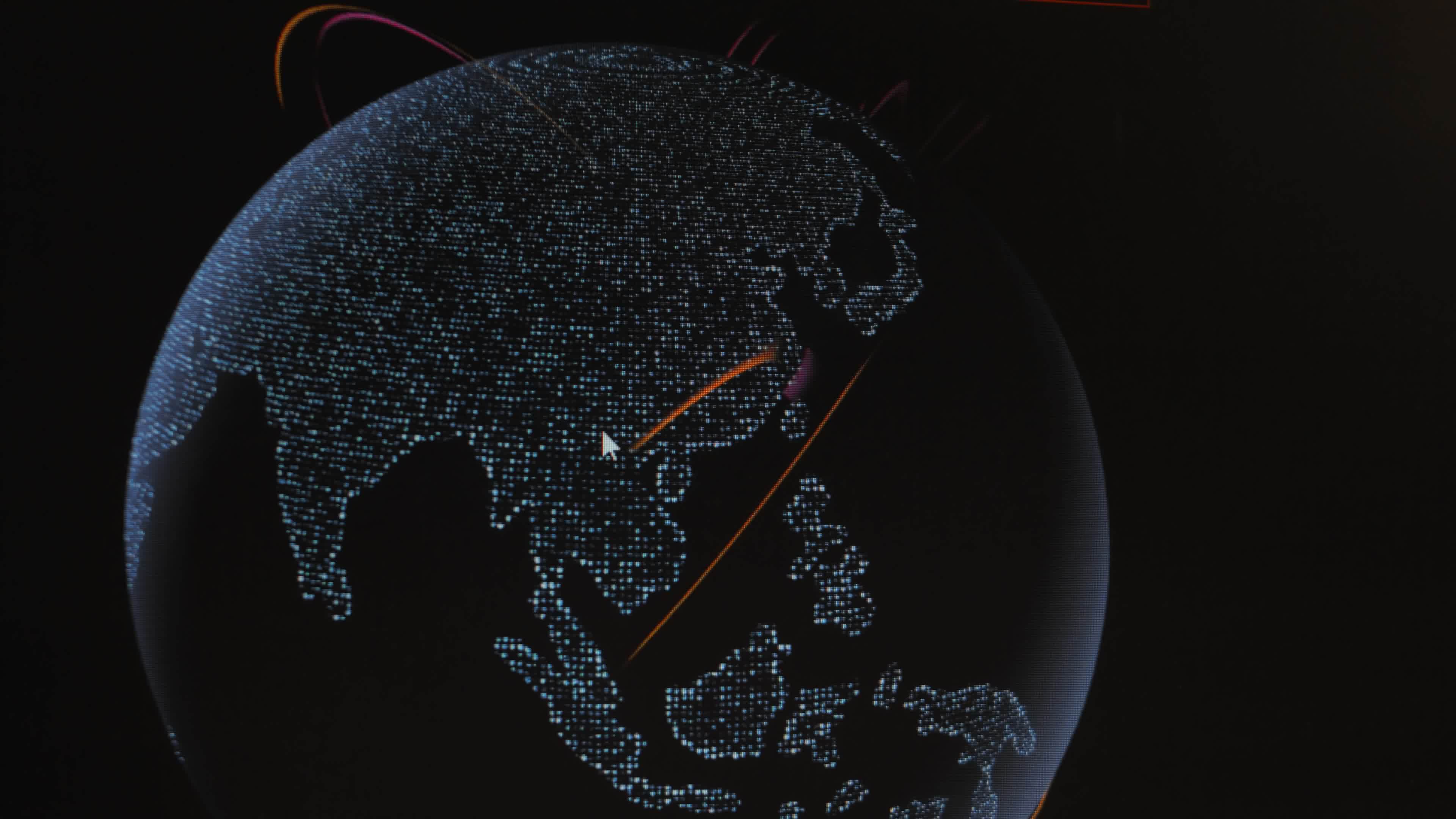World Map With Different Targets For Cyber Attack Hacking And Technology Concept Macro